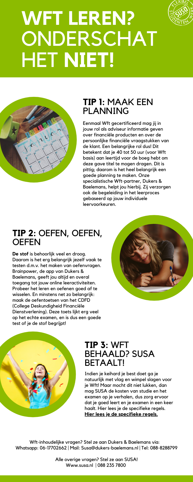 Wat is het Wft en waarom moet ik een Wft-diploma behalen? | SUSA